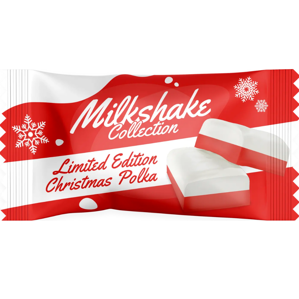 Milkshake Soft Fudge Christmas Polka Individually Wrapped Bulk Box