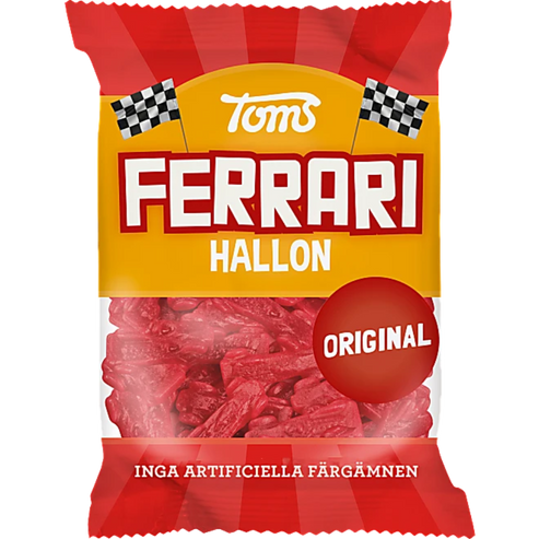 Chewy FERRARI Original Raspberry Cars Candy Bags Wholesale Box By Toms