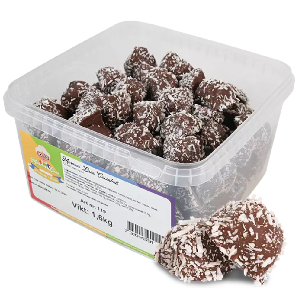 Classic Swedish Chocolate Coconut Balls Bulk Box By Mormor Lisas