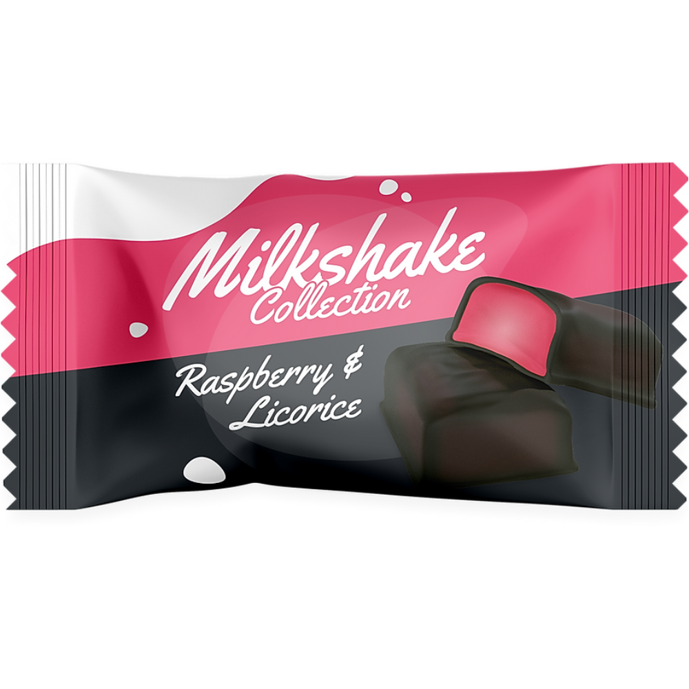 Milkshake Soft Fudge Raspberry & Licorice Individually Wrapped Bulk