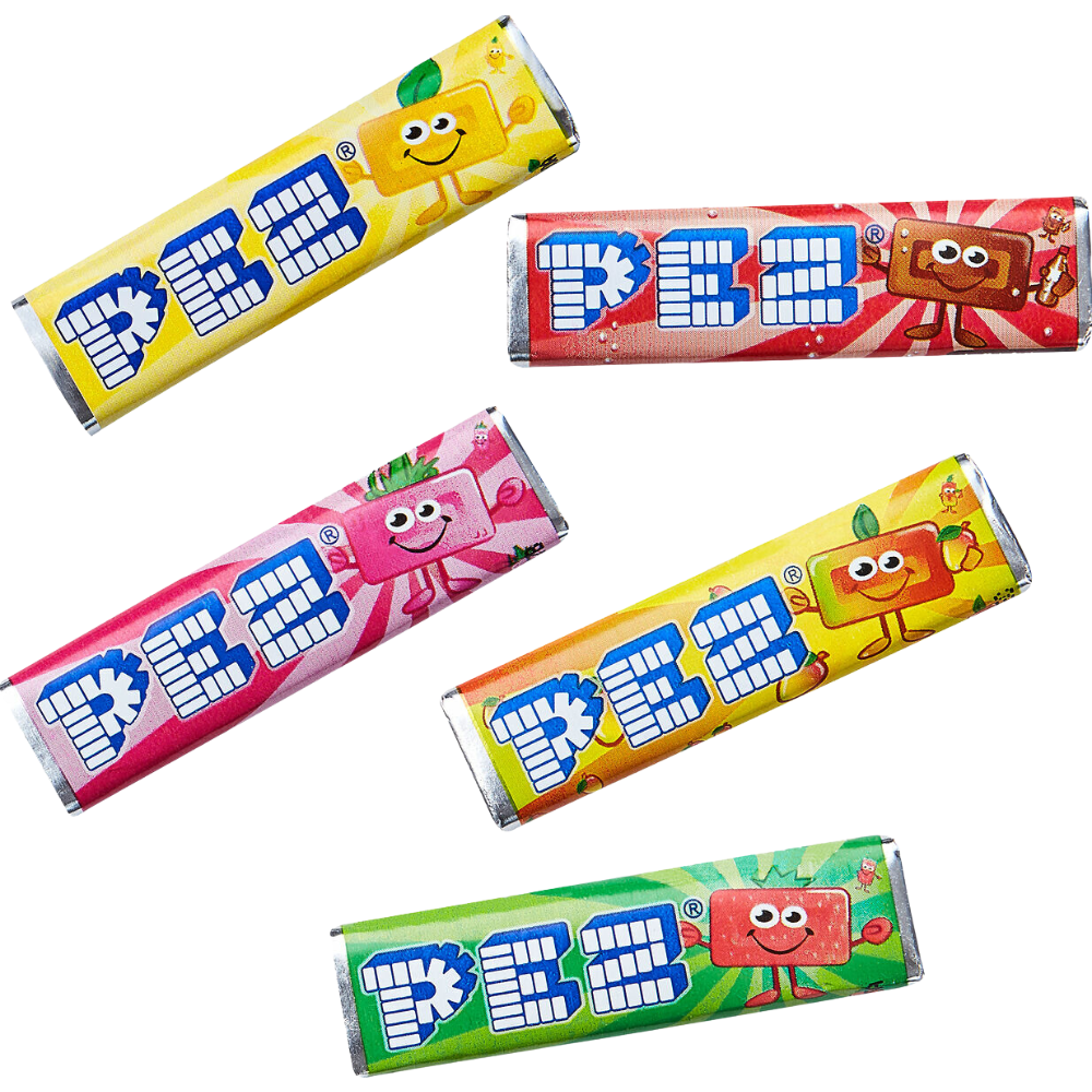 PEZ Crunchy Fruity and Cola Flavored Pastilles Wholesale Box of ...