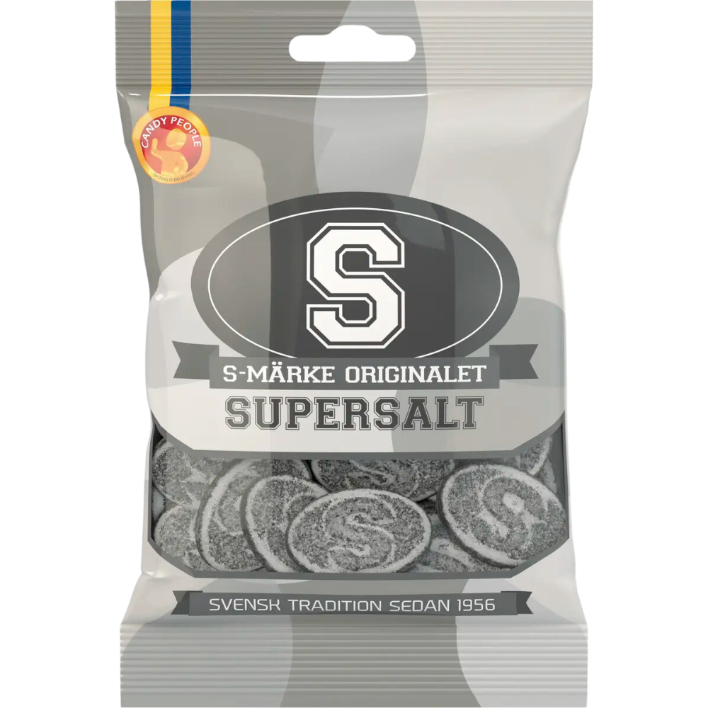 S-Mark Oval Supersalty Licorice Bags Wholesale Box By Candy People