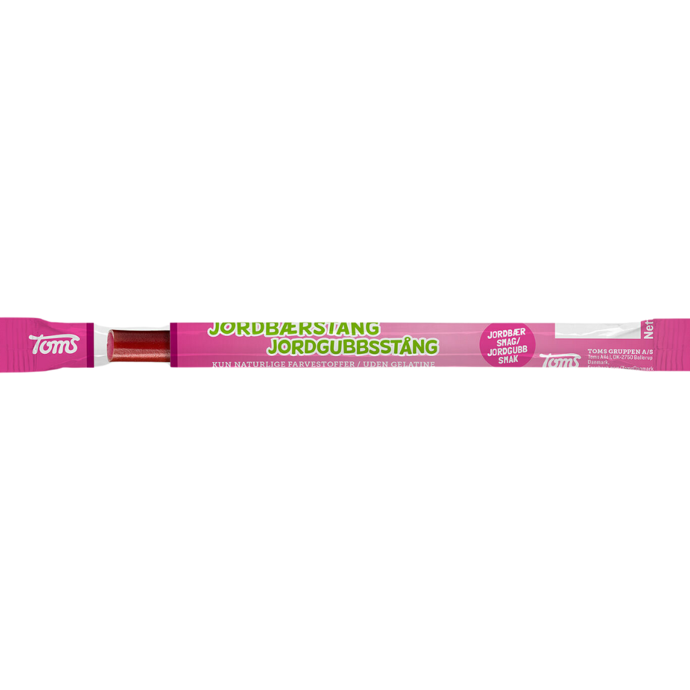 Strawberry Sticks Individually Wrapped Candy Sticks Wholesale Box by Toms