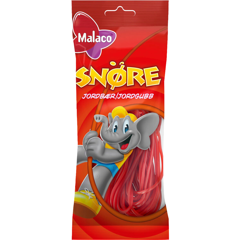 Chewy Strawberry Flavored Strings Wholesale Box of Bags By Malaco ...