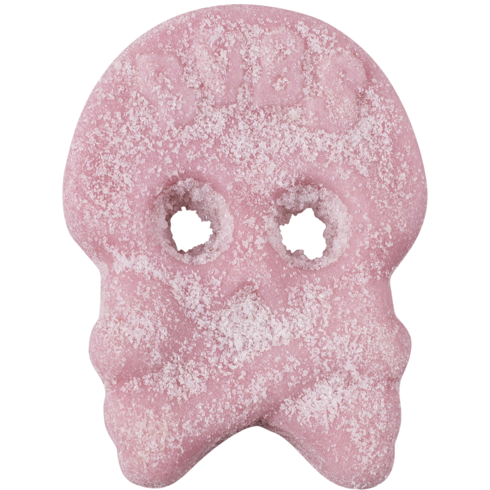 Vegan Cool Raspberry Foam Skulls Pick And Mix Bulk Box By Bubs