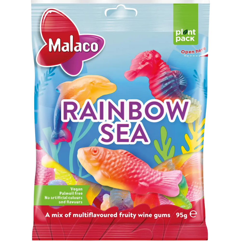 Vegan Swedish Fish Rainbow Sea Jelly Bulk Box By Malaco